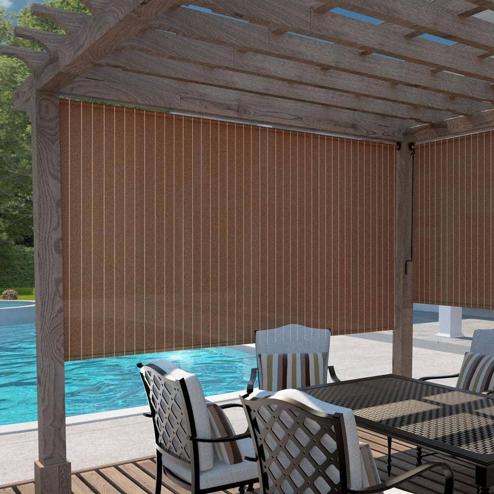 Coolaroo Outdoor Shades 72"Wx72"L Fade Resistant Fabric Top down Smooth ...