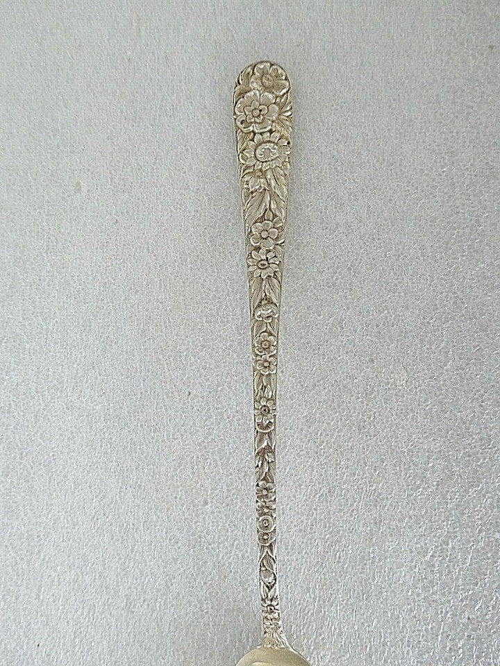 Antique 1920 Nouveau Kirk Sterling Silver Repousse 7 5/8" IceTea Spoon ...