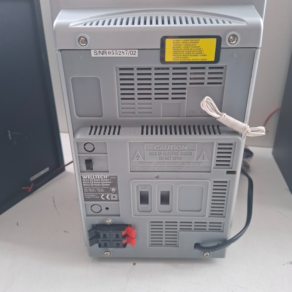 Welltech 20355 Micro CD Audio system, Cassette, Radio, Remote, Box ...