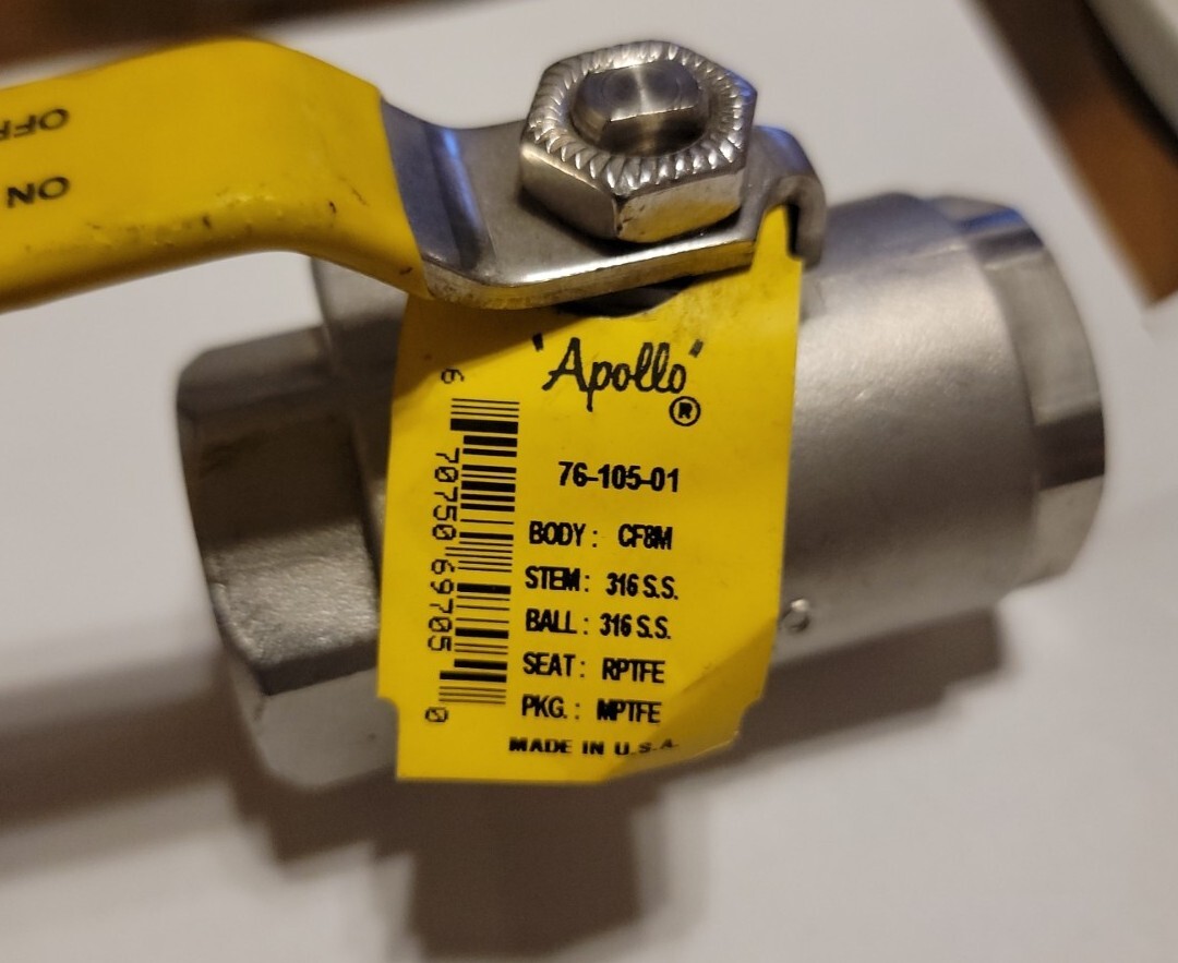 Apollo 76-105-01 1 NPT Stainless Steel Ball Valve Cf8m 2000 WOG for ...