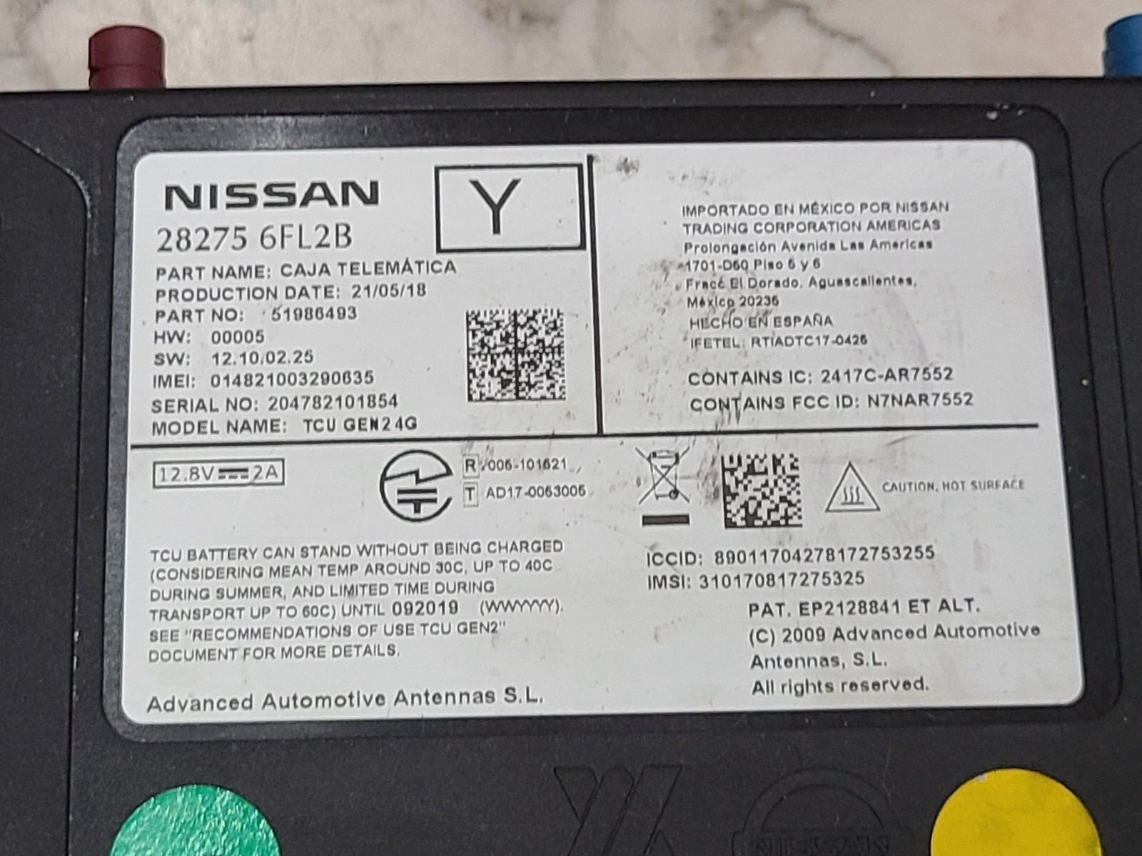 2018-2019 OEM Infiniti Q50 Q60 Communication Telematics Control Module ...