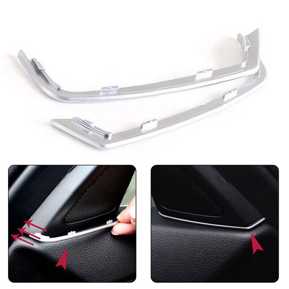 2PCS Silver ABS Tweeter Speaker Trims for BMW F10 Models from 2011 2013 ...