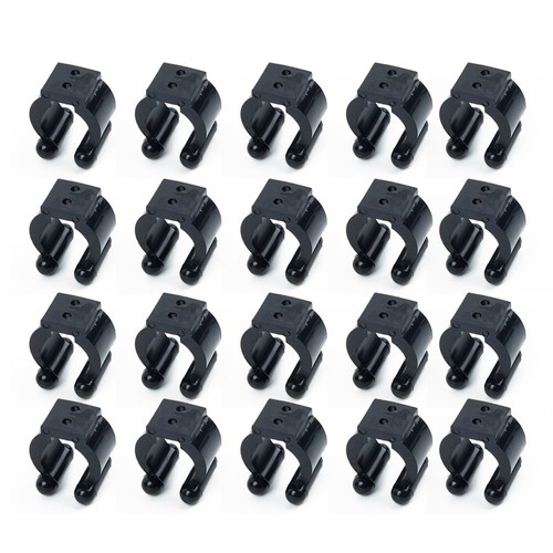 20 Pcs Fishing Pole Rod Holder Rubber Clips Vertical Wall Mount Boat ...