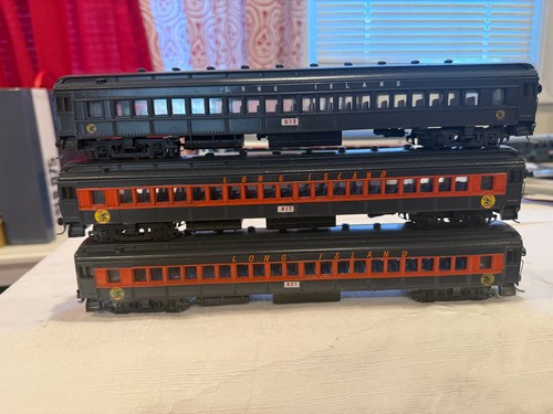BACHMANN HO SCALE LONG ISLAND RAILROAD COACHES 3 DASHING DAN#813-817 ...