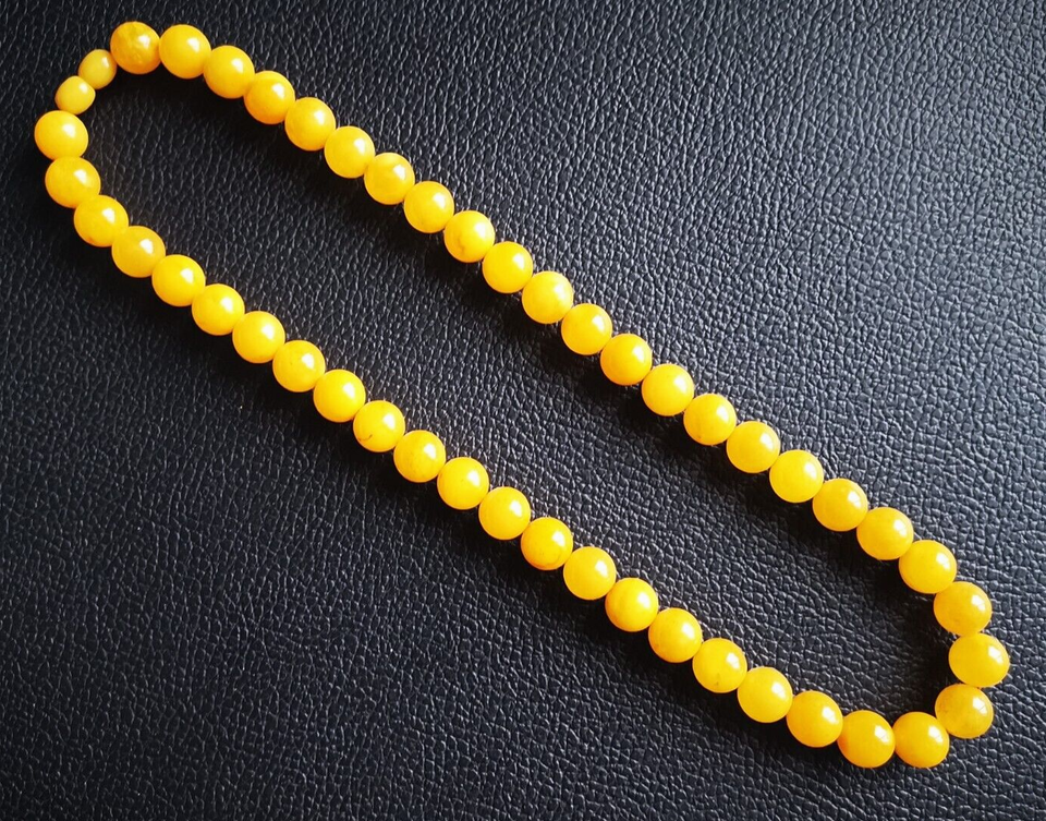 Baltic Genuine Amber Ambre Bernstein Stone 11 mm Beads Necklace | eBay