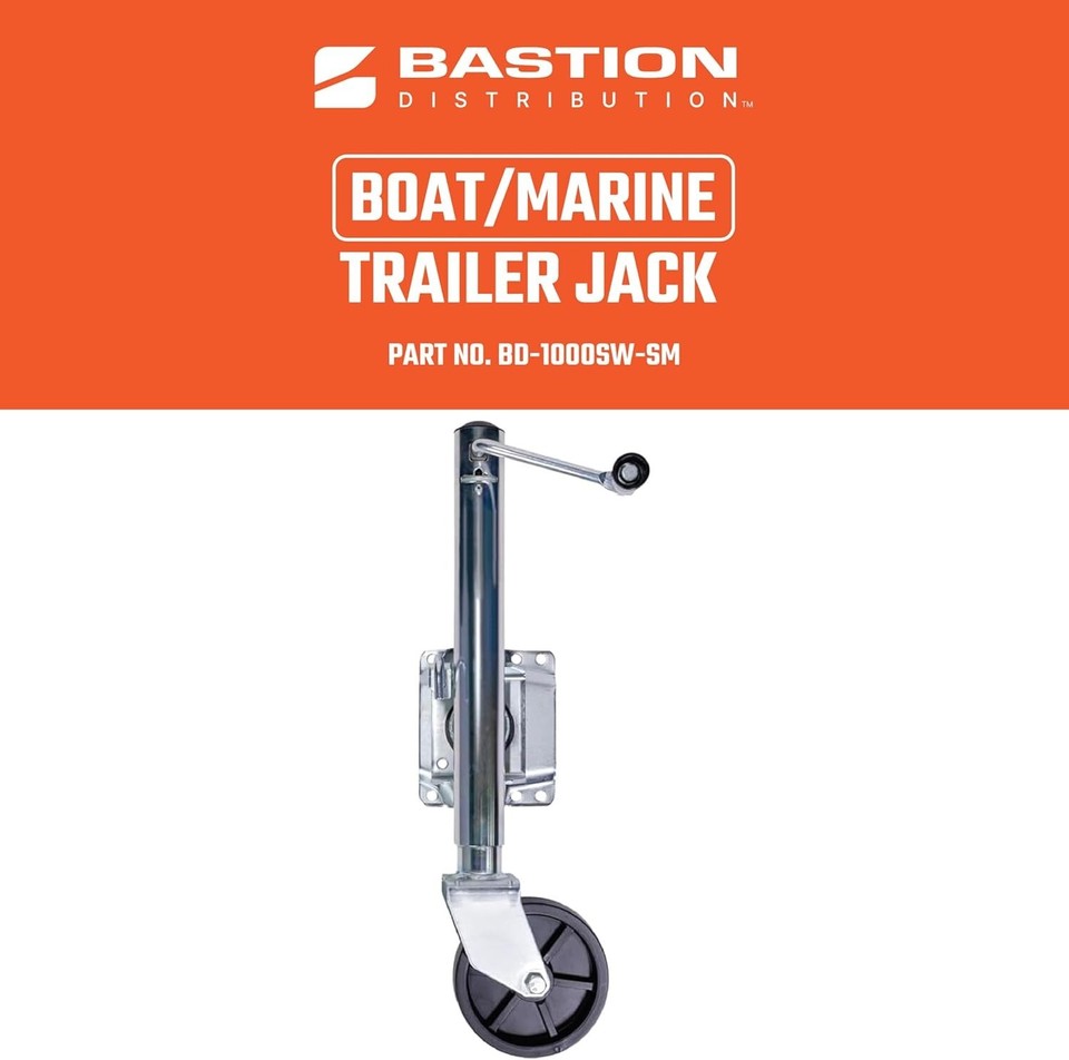 Bastion Distribution Boat Trailer Jack/Marine Jack with Wheel | 1000lb ...