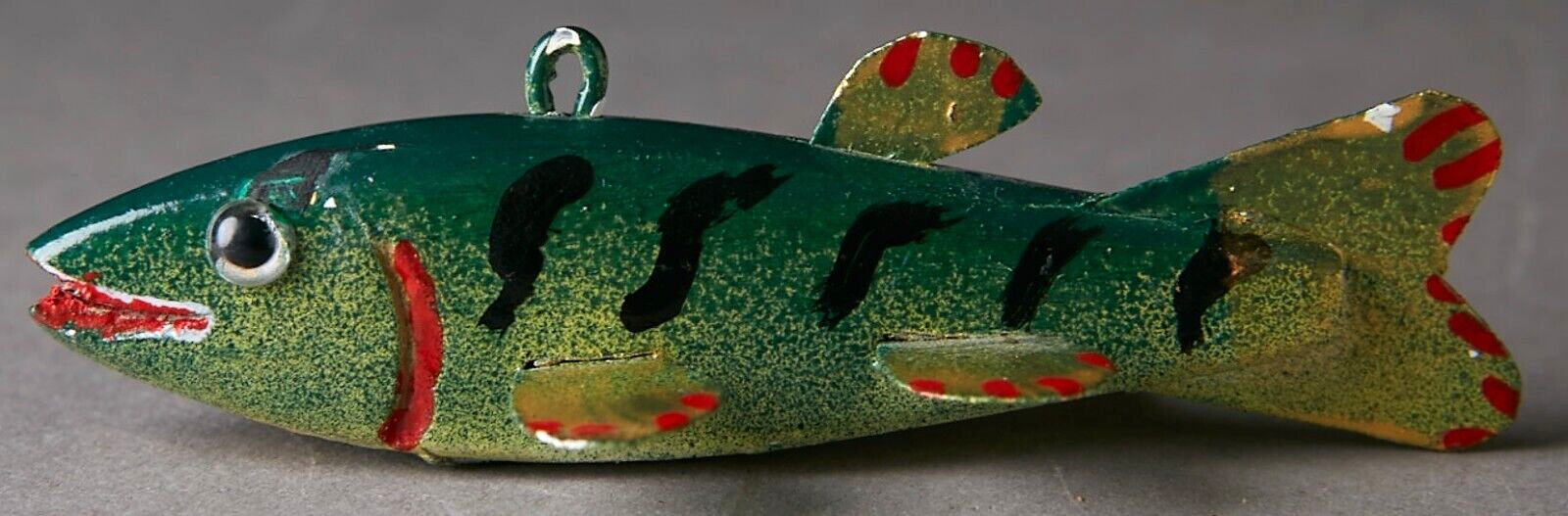 VINTAGE MINNESOTA ~ PERCH ICE FISH SPEARING DECOY~ FOLK ART FISHING ...
