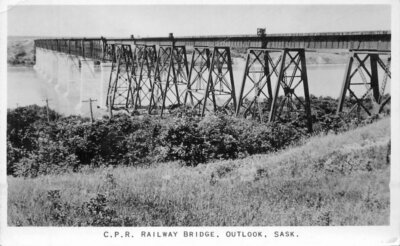Canada Sask CPR Railway Bridge Outlook Canadian RPPC Photo Postcard 22 ...