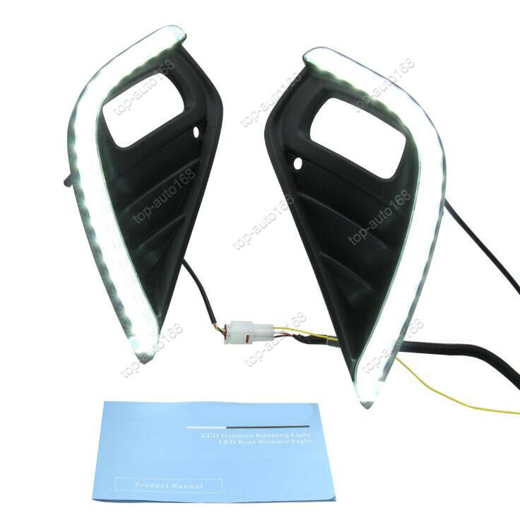 LED DRL Daytime Running Lights & Turn Signal Light For Toyota ...
