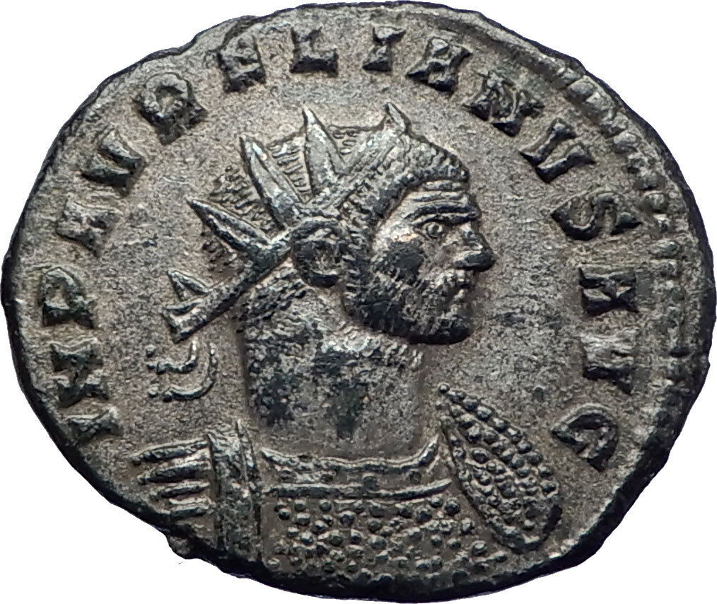 AURELIAN 272AD Authentic Silvered Ancient Roman Coin JUPITER w globe ...
