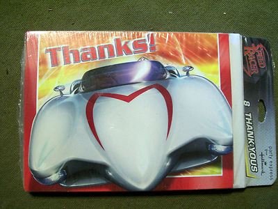 PARTY ITEMS SPEED RACER THANK YOU CARDS 8 CARDS NEW SEALED | eBay