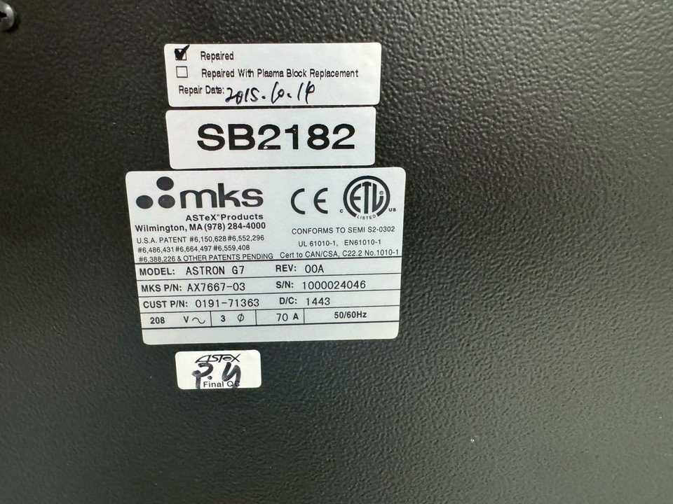 MKS RPS ASTRON MN:AX7667-03 PN:0191-71363W | eBay