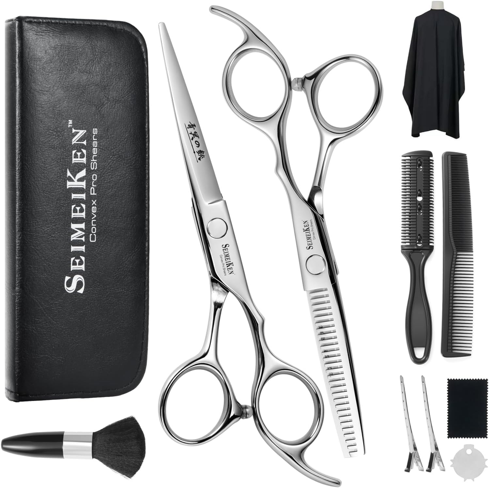 Hair Cutting Scissors Kit – 10PCS Professional Hair Shears Set - 6.0 ...
