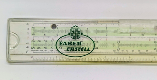 Vintage Faber Castell Slide Rule No 57/87 Log Ruler 10 Scales Case ...