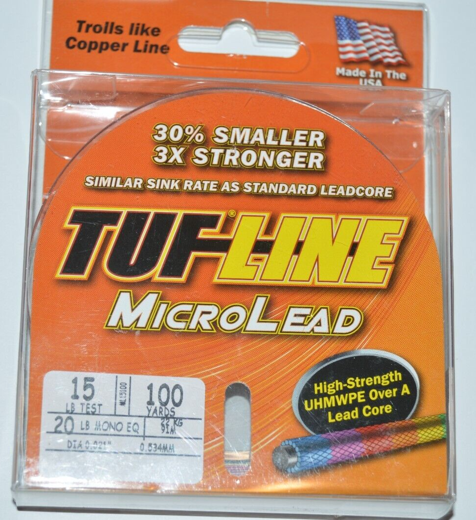 TUF-Line Microlead Lead Core Spectra Braid Trolling Line 15lb ...