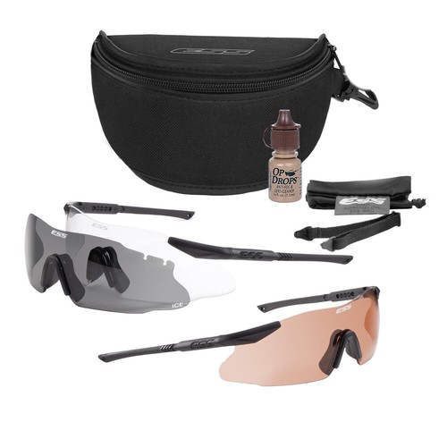 ESS - Ballistische militärische Schießbrille ICE Tactical 2X+ Bausatz ...