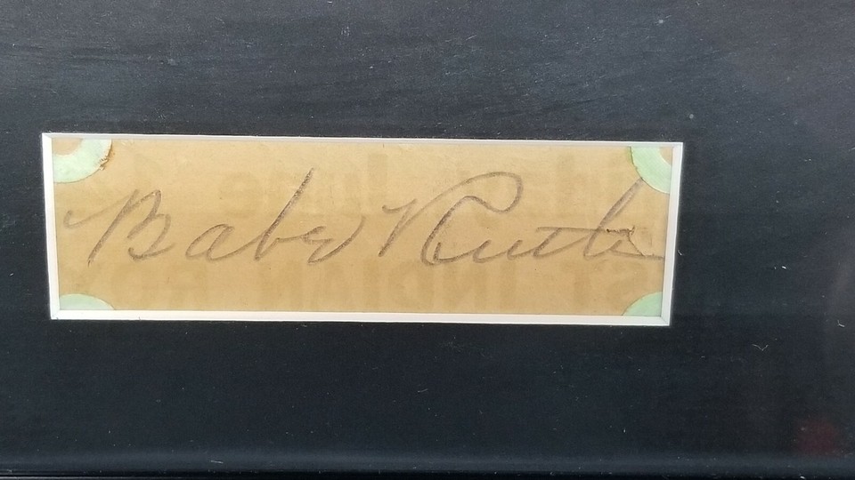 Babe Ruth Cut Autograph in 12x15 Frame Beckett Authentic Clean Auto | eBay