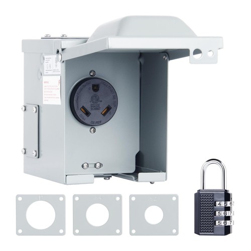 Gerguirry 30 Amp RV Power Outlet Box, Nema TT-30R 125V RV Receptacle ...