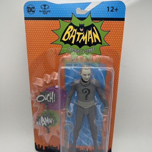 Mcfarlane Batman DC Retro 66 Classics tv RIDDLER Unmasked Black White 6 ...