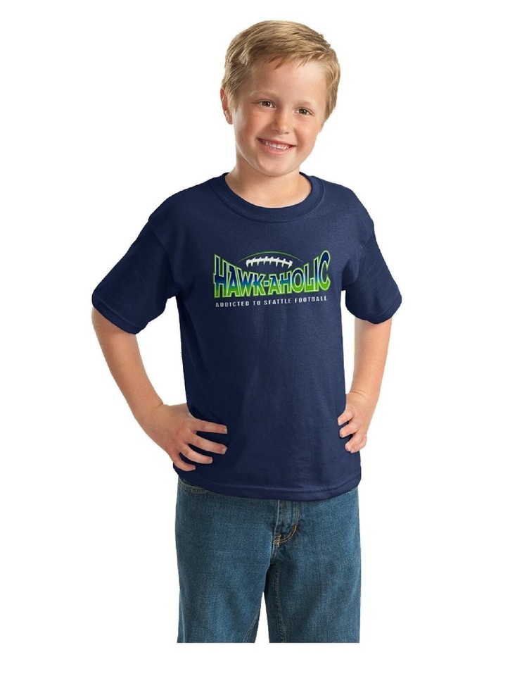 Seattle Seahawks Hawk Aholic Youth Tee | eBay