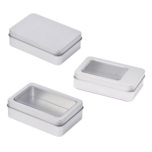 Rectangle Metal Card Box Playing Card Container Jewelry Storage Case ...