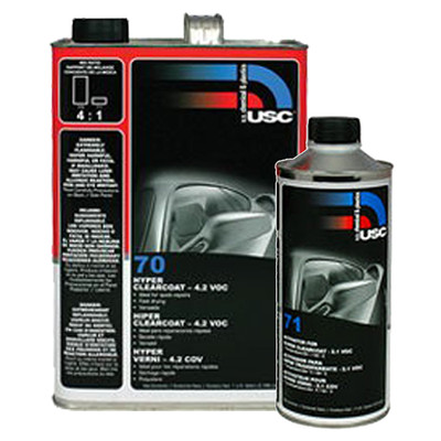 USC 70-1 2.1 U.S. Chemical VOC Hyper Clearcoat Kit w/ Activator (Gallon ...