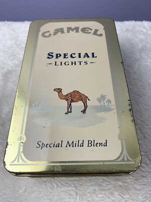 Vintage Camel Cigarettes, Special Light Tin Lithographed Case With ...