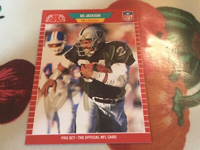 1989 Pro Set BO JACKSON Autographed Football Card Raiders Auburn | eBay