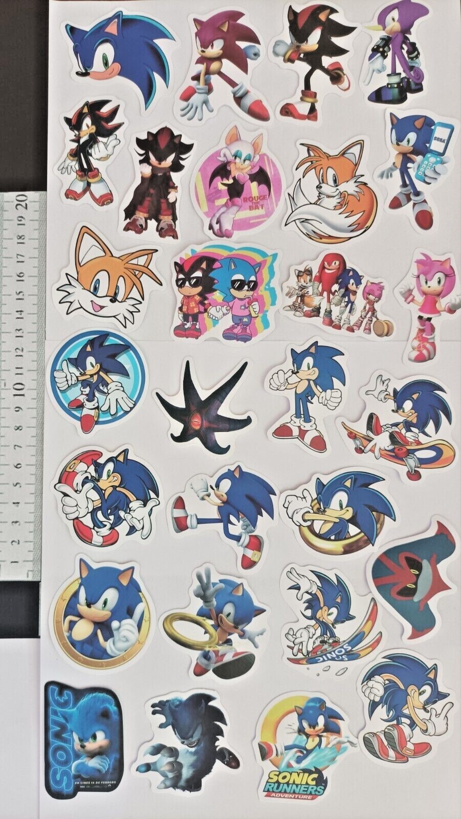 Stickers 25 adesivi Sonic the Hedgehog videogame laptop Tails Shadow ...