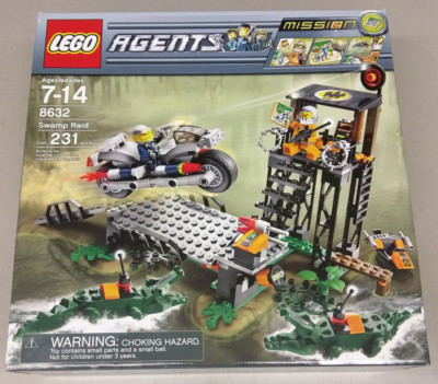 LEGO Agents 8632 Mission 2: Swamp Raid NEW! Motorcycle Bridge Tower ...