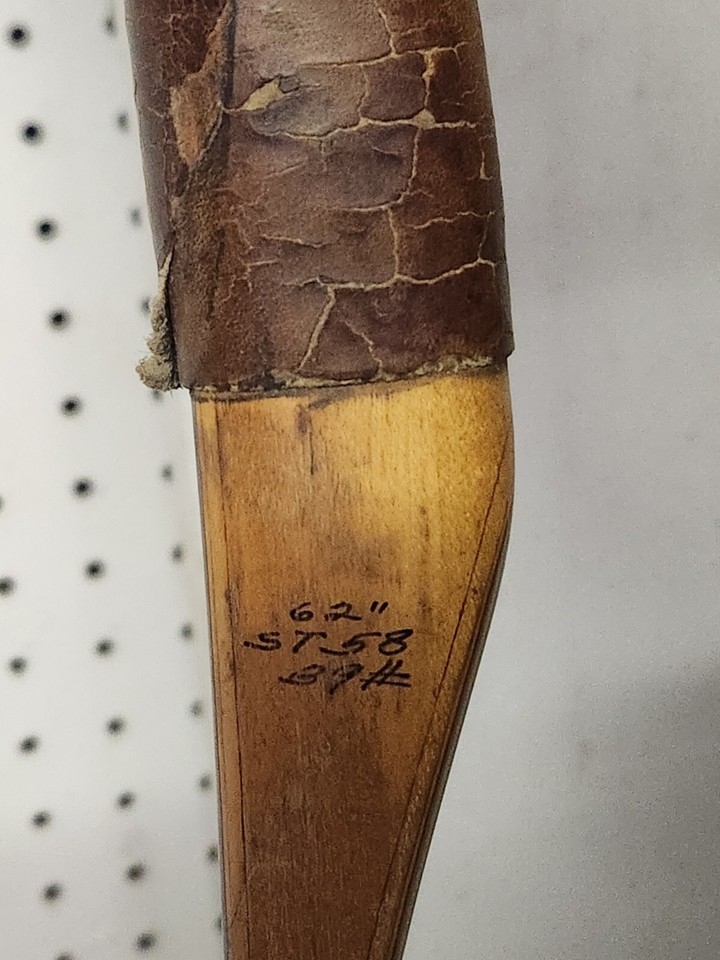 Vintage Bear Archery Cub longbow 1953 2nd year 62" ST58 39# RHLH | eBay