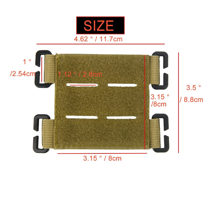 8cm MOLLE Hook Loop Panel Patch Plate for Vest Backpack Tactical Gear | eBay