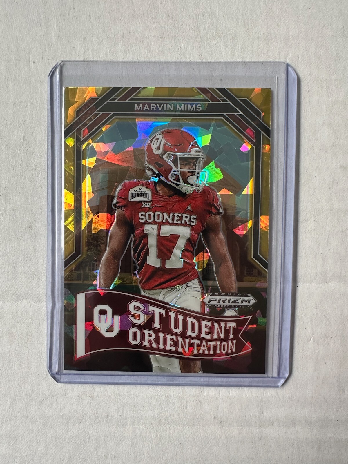 2023 Panini Prizm Draft Picks Gold Ice Prizm Student Orientation Marvin Mims | eBay