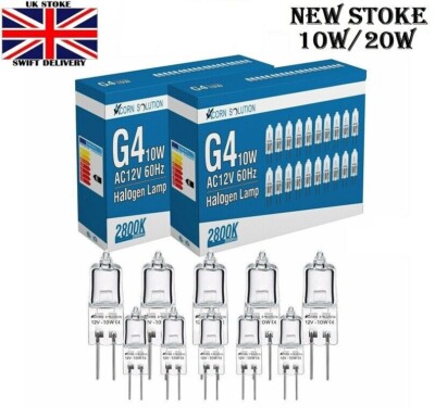 10pcs G4 Halogen Bulbs Capsule Lamps Light Lamp 10W 20W Watt 12V Volt 2 ...