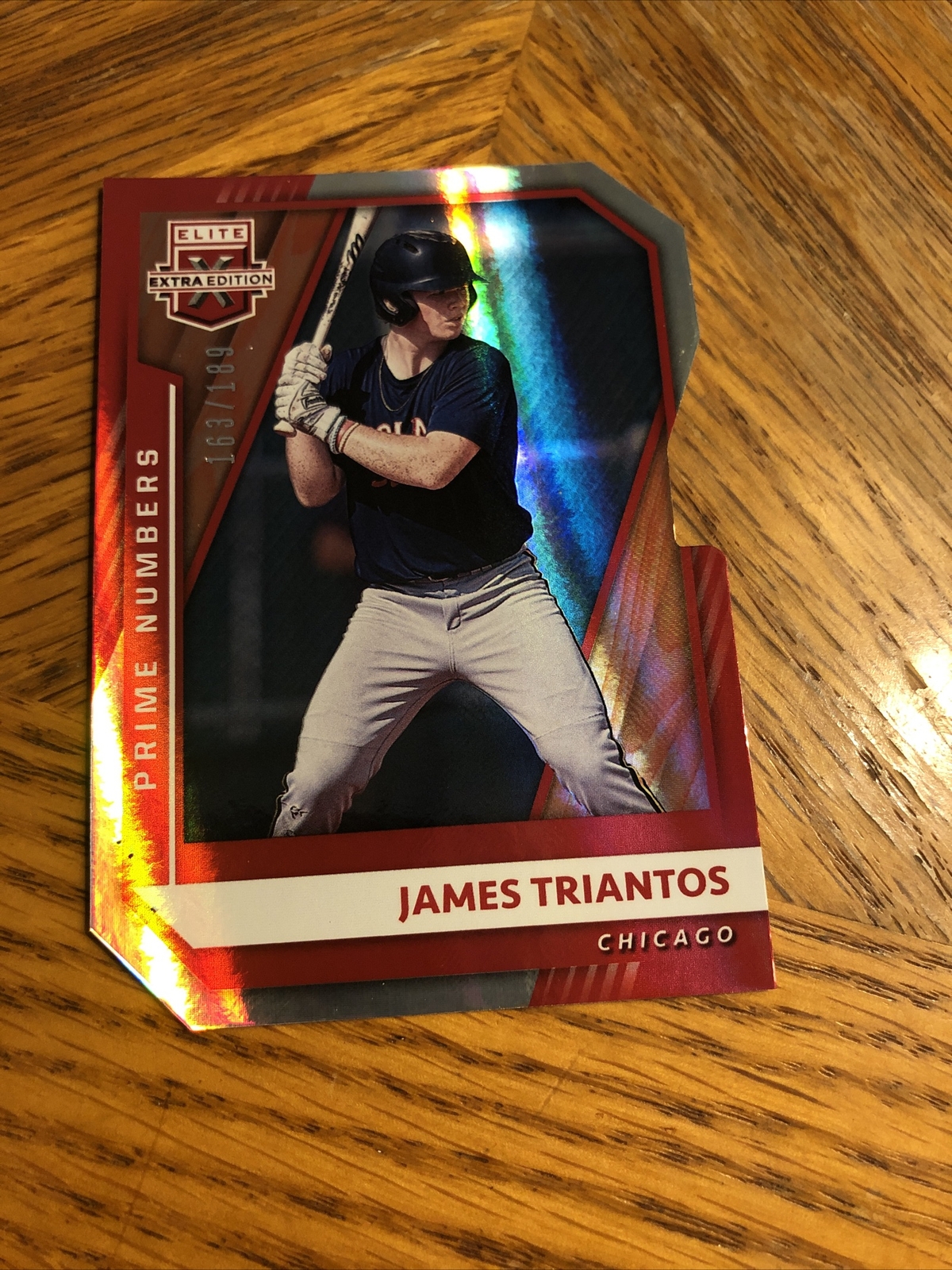 2021 Elite Extra Edition James Triantos #56 Red Die Cut Prime Numbers ...