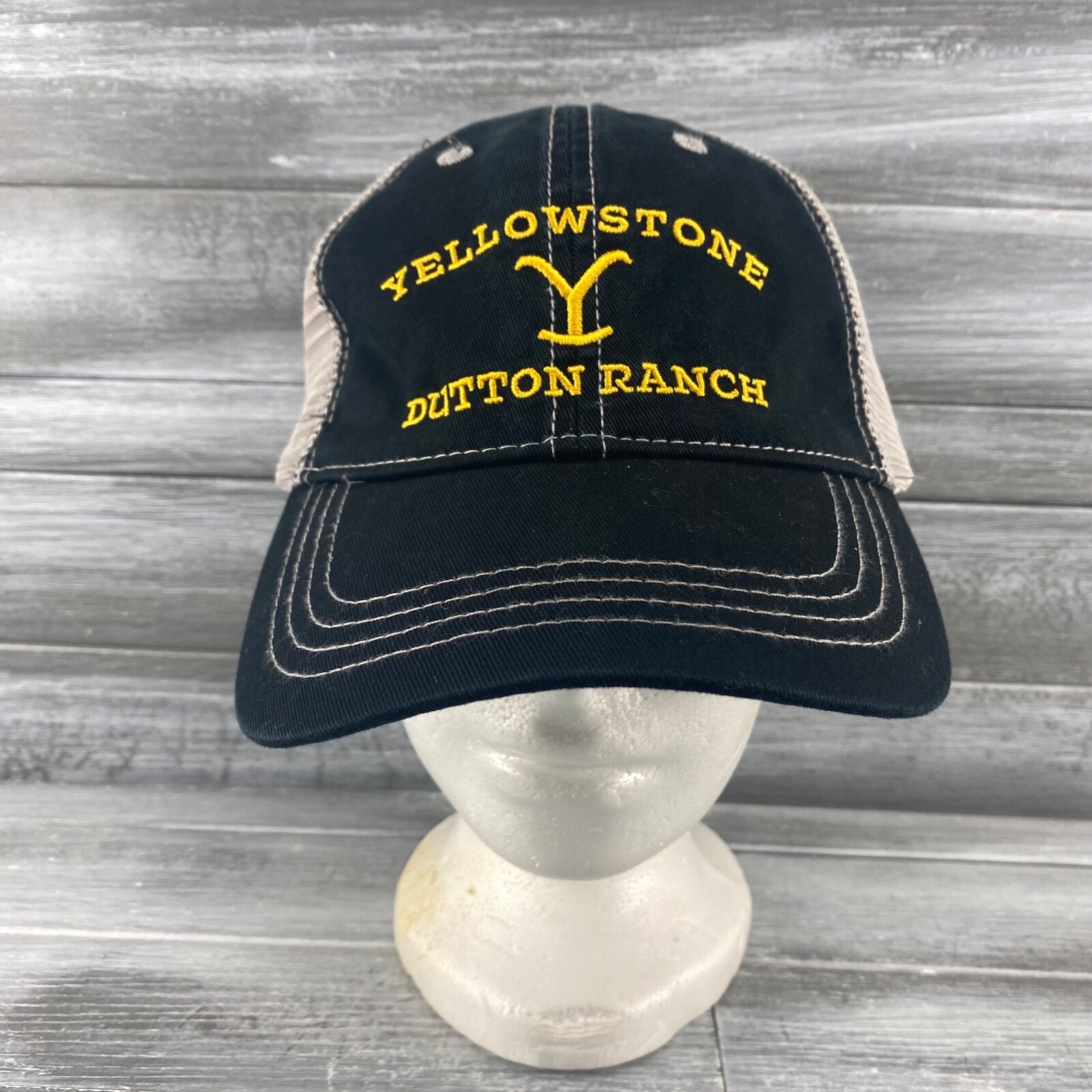 Yellowstone Dutton Ranch Trucker Hat Cap Mens Black O… - Gem