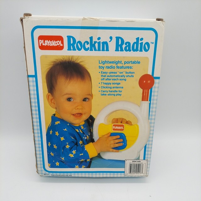 Vintage Playskool 1992 Rockin Radio 5417 Musical Note Works Baby Toy ...