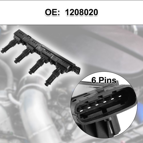 Auto Ignition Coil 1208020 for Vauxhall Corsa MkIII D S07 1.2 L08 2006 ...