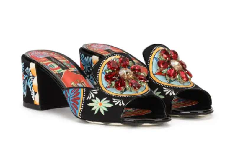 Dolce & Gabbana Bianca Caretto-print Mules - New in Box! - Size 38 | eBay