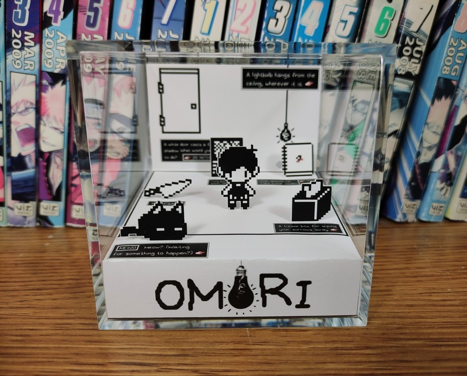 Omori White Space Handmade Diorama - Omori Retro Gaming Cube - Fanart ...