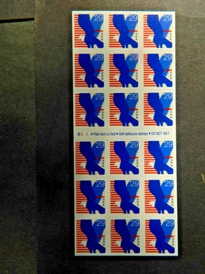 US SC# 2598a BOOKLET OF 18 BLUE EAGLE STAMPS 29 CENT FACE MNH | eBay