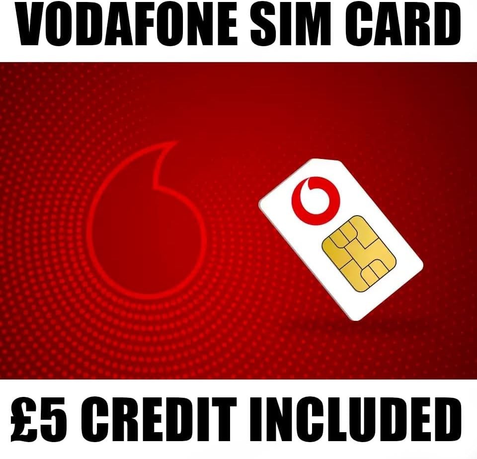 Instant Activation Vodafone SIM Card - £5 Initial Credit & Nationwide ...