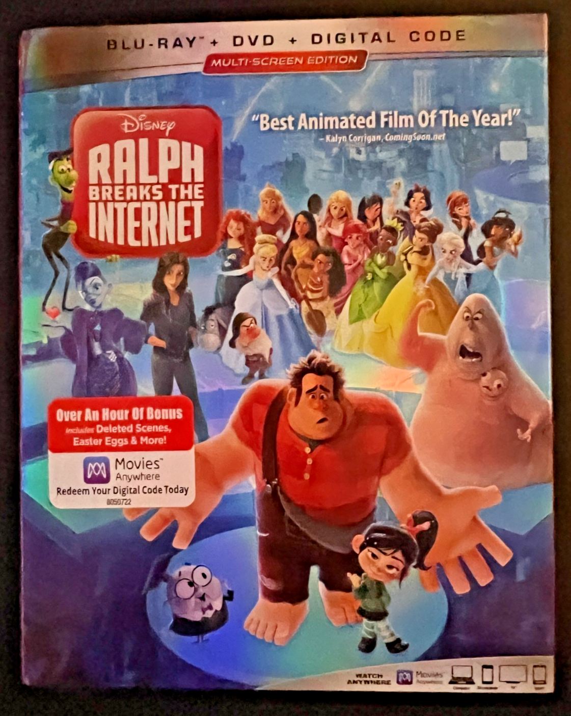Ralph Breaks The Internet Disney Blu-Ray+ DVD+ Digital Code+ 2018 ...