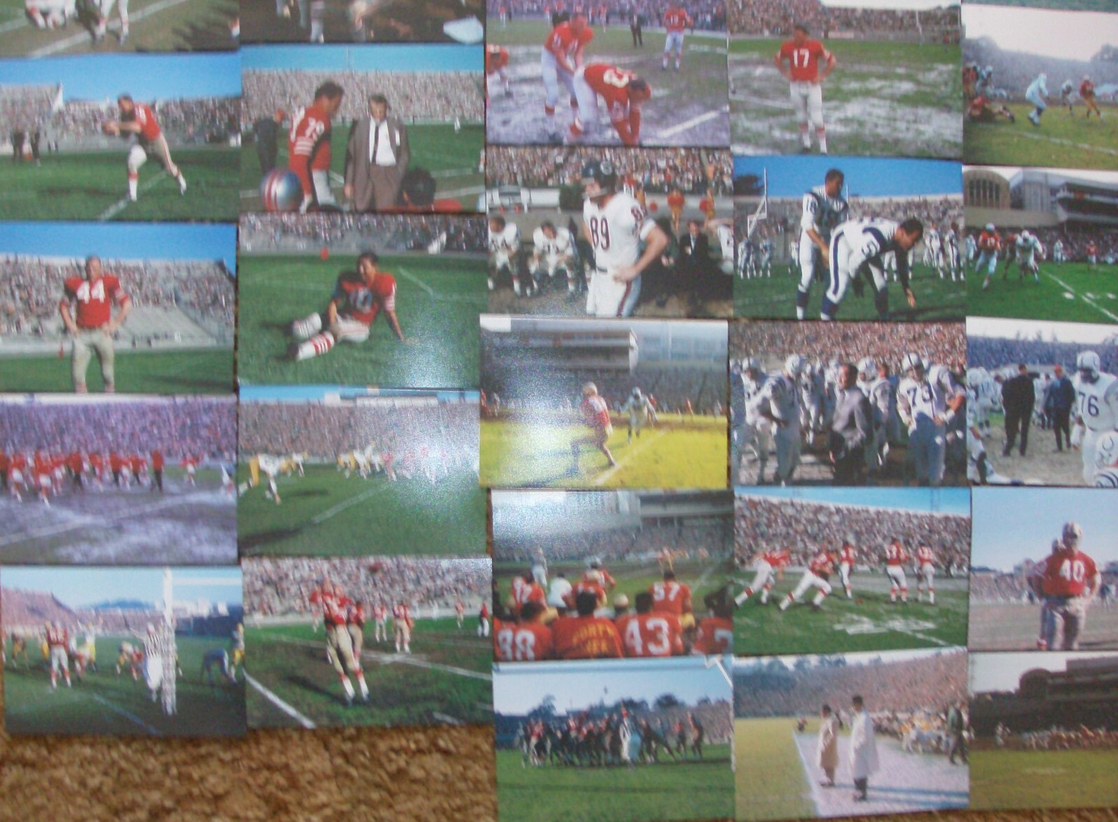 49ERS 1950-60S 4" X 6" (52) ORIGINAL GLOSSY PHOTOS TAKEN AT KEZAR ...