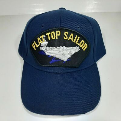 US Navy Flat Top Sailor Men's Patch Cap Hat Navy Blue | eBay