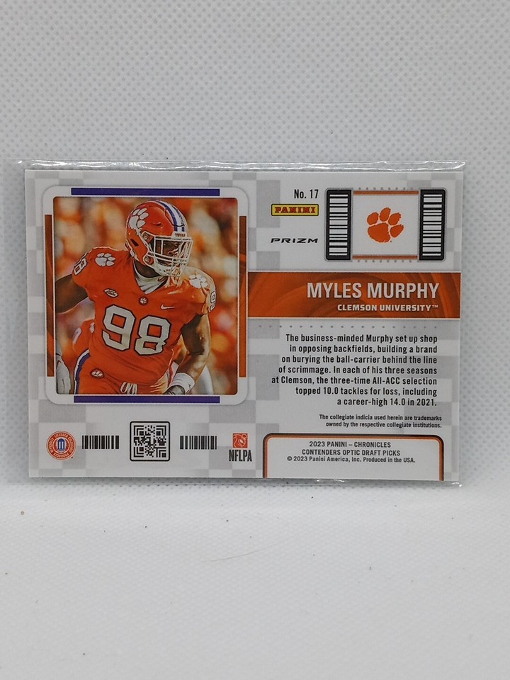 Myles Murphy 2023 Chronicles Draft Picks Contenders Green #22 RC | eBay