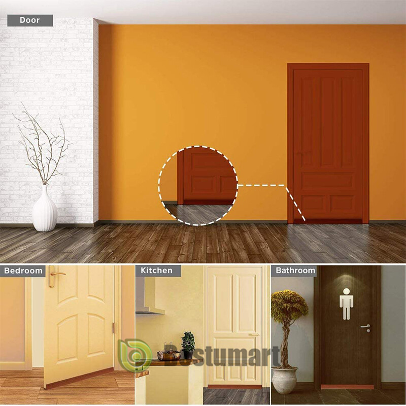 3M Door Bottom Self Adhesive Silicone Rubber Sweep Draft Stopper Door ...