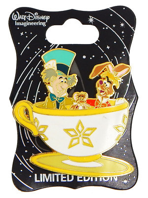 Alice In Wonderland Mad Tea Party Mad Hatter Cup Disney Trading Pin ...
