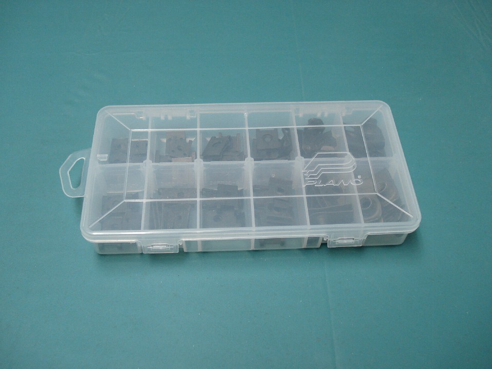 Fold over clip nut assortment - 12 sizes sheet metal U J spring panel ...