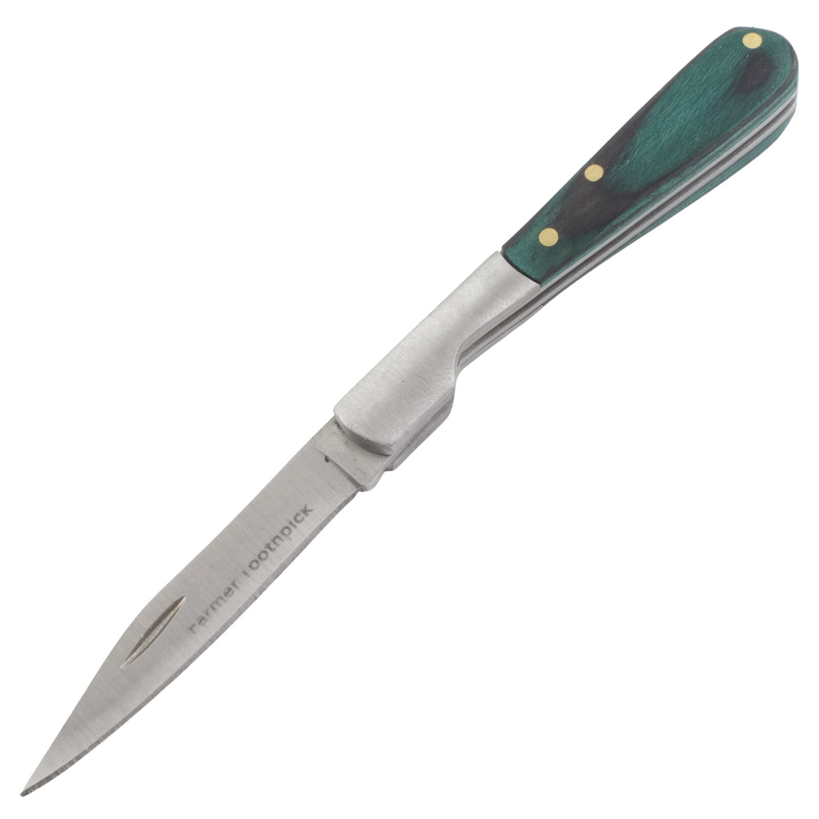 Farmer Toothpick Folding Pocket Knife Green Pakkawood Handles Folder | eBay